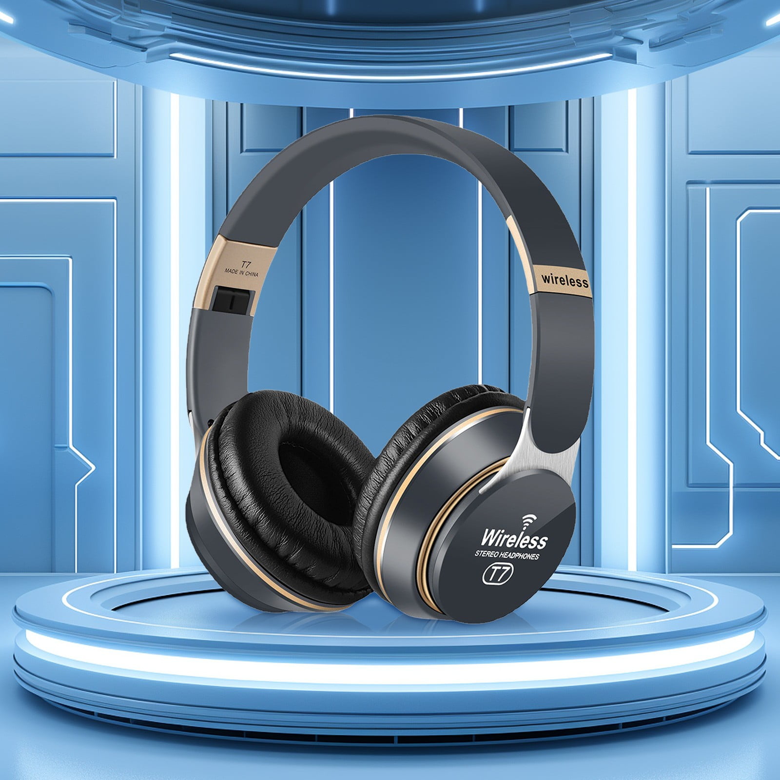 Wireless Head Mounted Retractable Foldable Mobile Music Running Bass ...