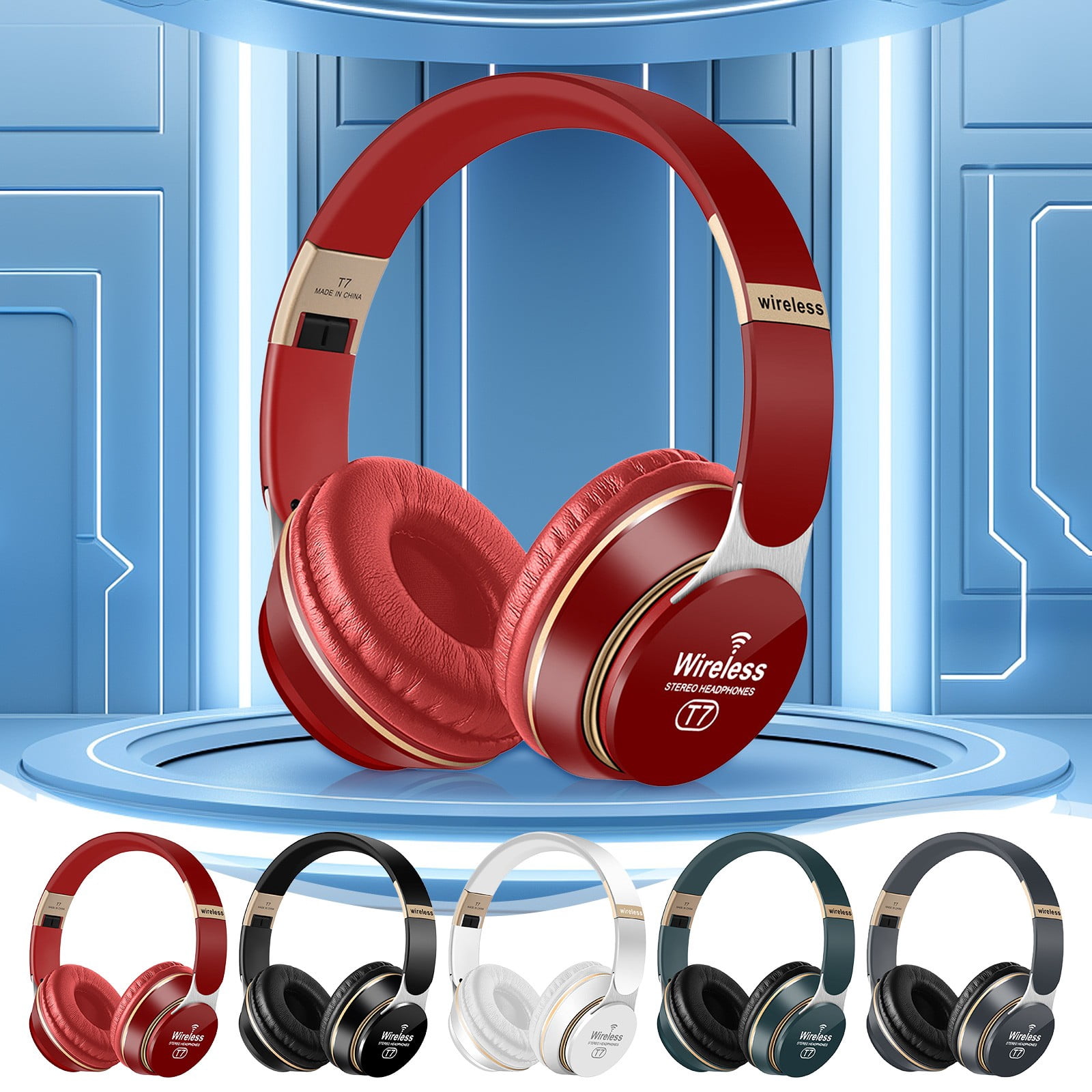 Wireless Head Mounted Retractable Foldable Mobile Music Running Bass ...