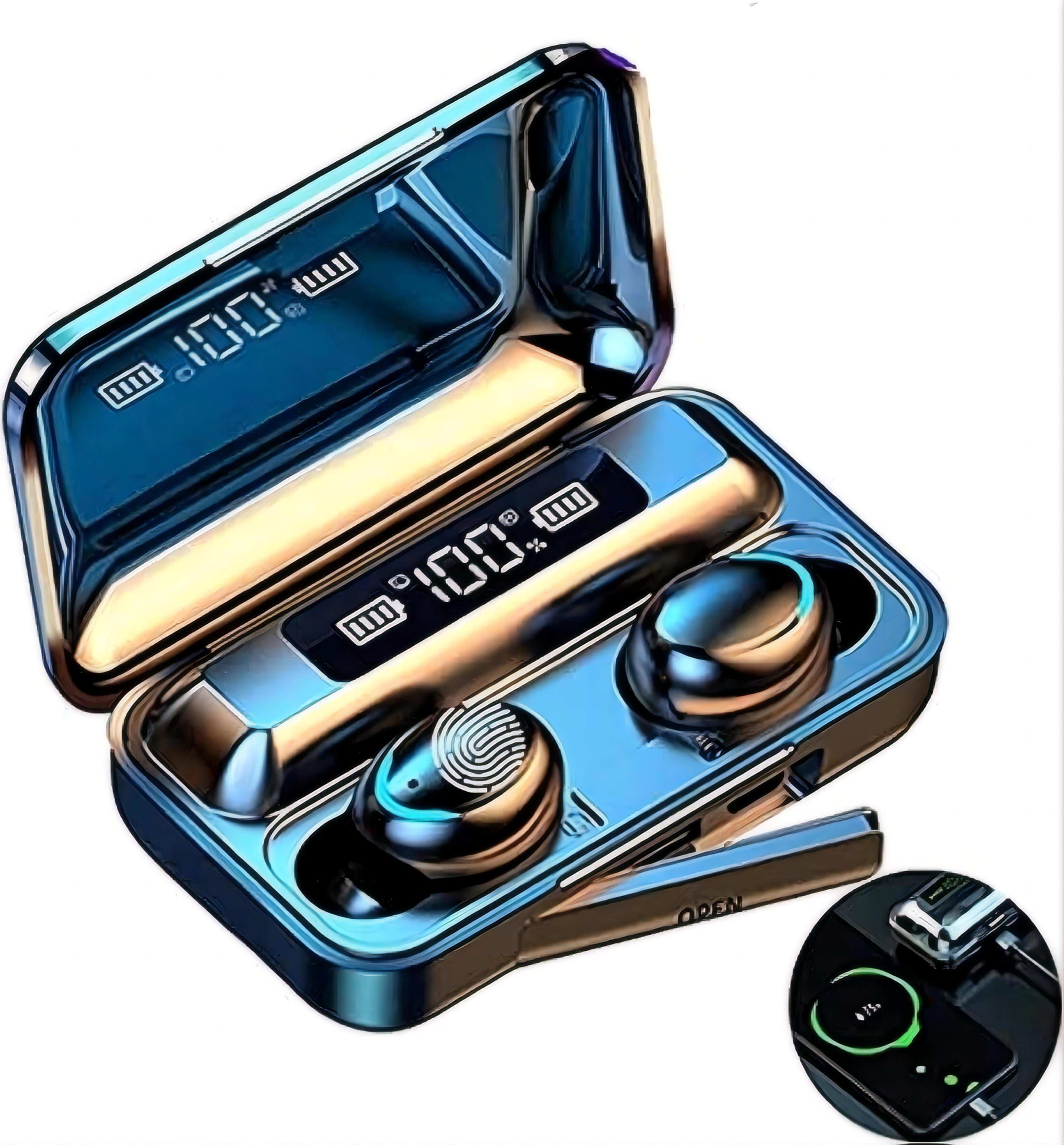 Wireless Headphones, Bluetooth 5.3 Earphone, 64-hour Led Battery ...