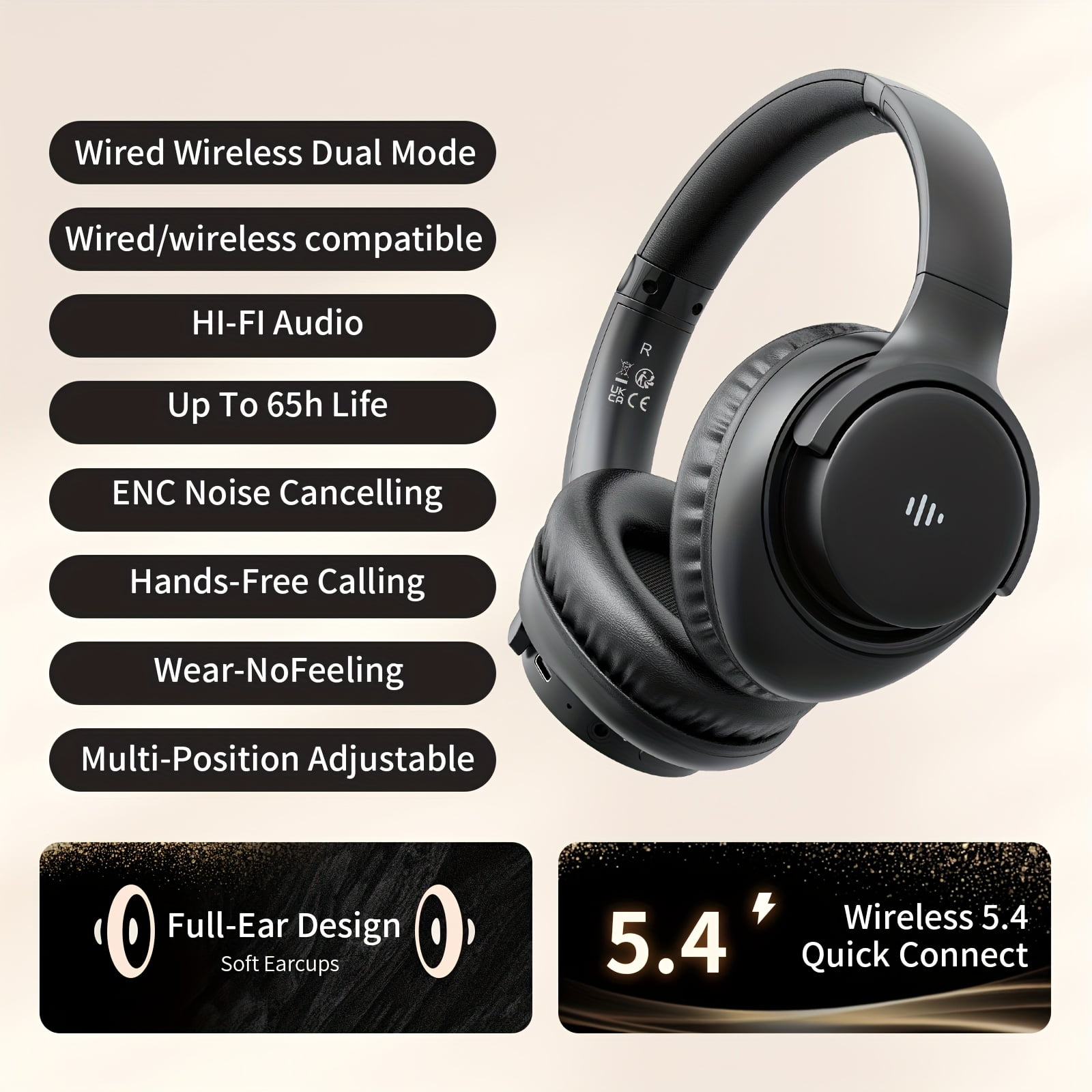 Ear-clip Wireless Earpuds, Open-Ear Wireless Headphones, Low-latency HD ...