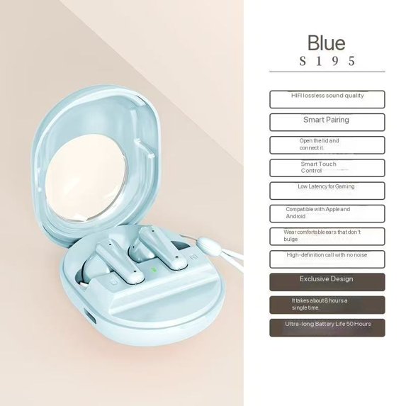 Wireless Headphones High Sound Quality Semi-transparent Space Capsule ...
