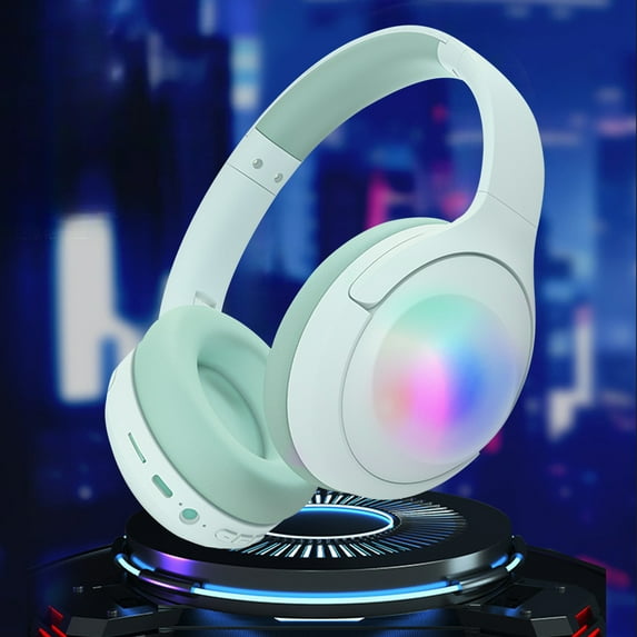 Wireless Headphones Under 5 ! Yrmaups Bluetooth 5.3 Over Ear Headset with RGB Lights Subwoofer ...