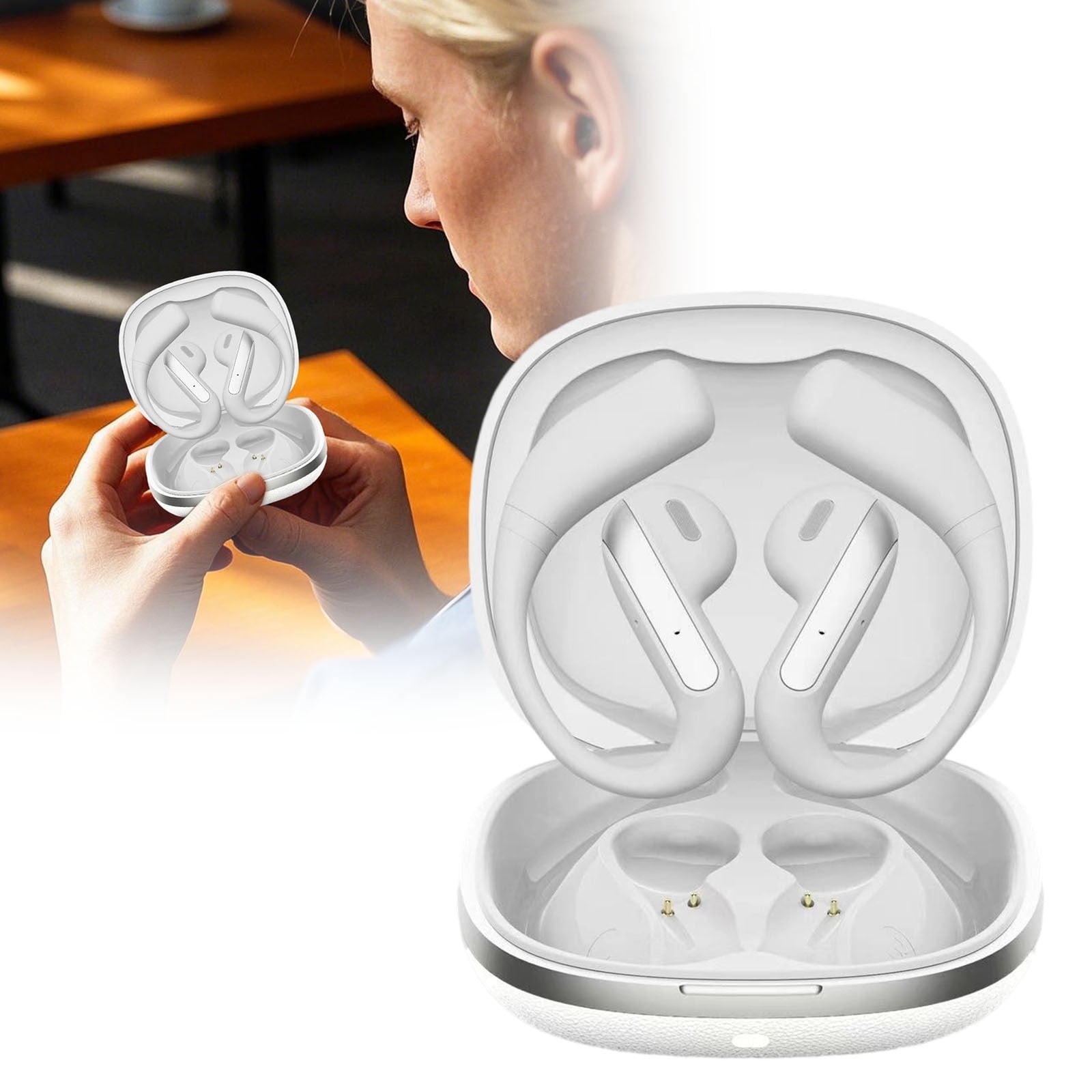 Wireless Headset with Air Conduction and AI Translation for Sports Open ...