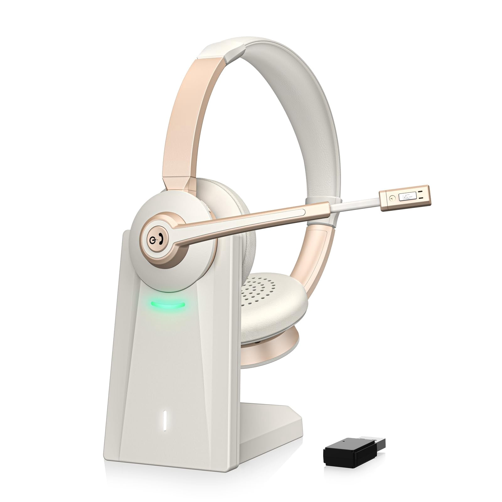 Wireless Headset, Bluetooth Headset with Microphone, AI Noise Canceling ...