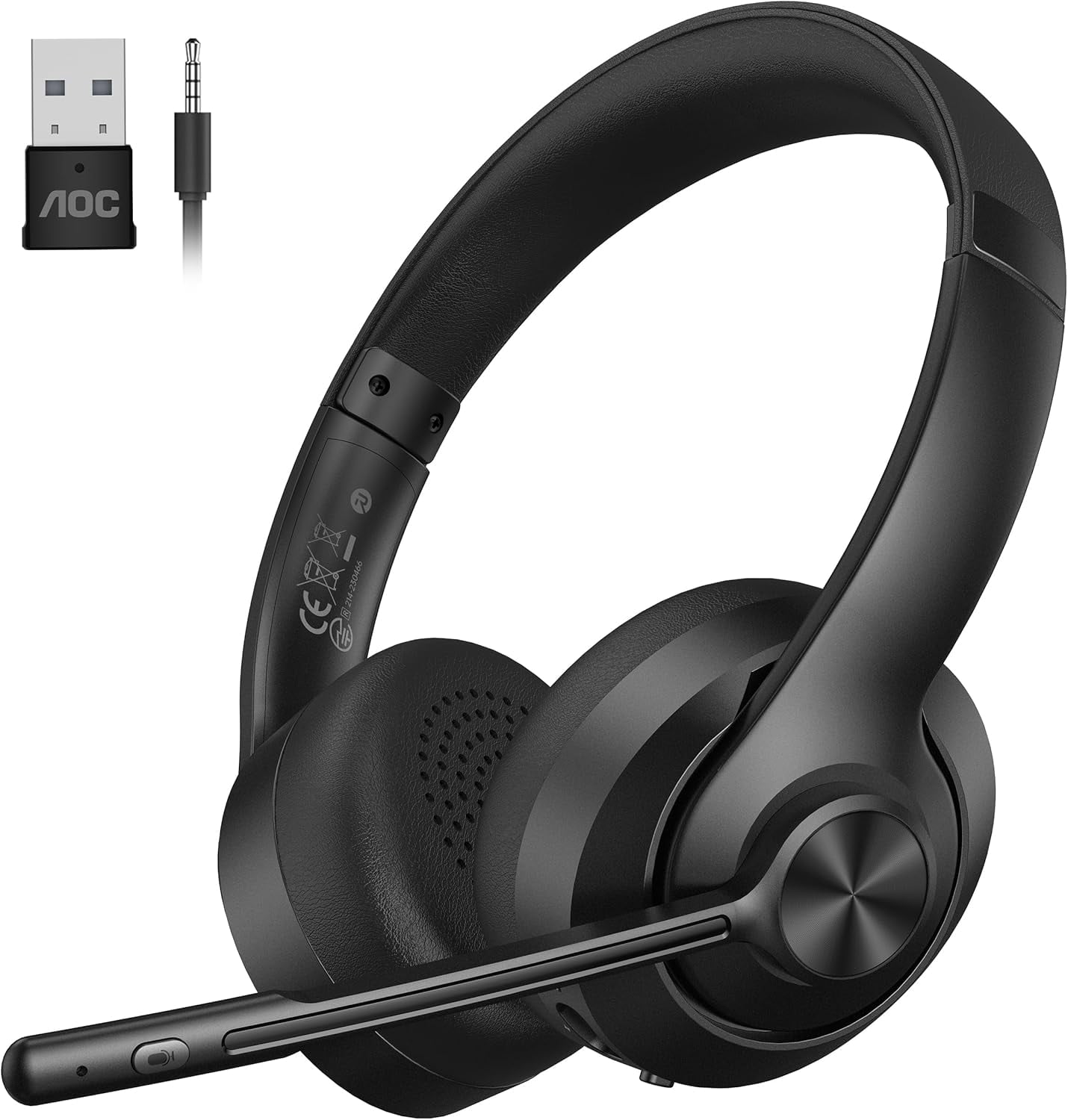 Wireless Headset with Mic for Work, Bluetooth 5.4 Headphones with Noise ...