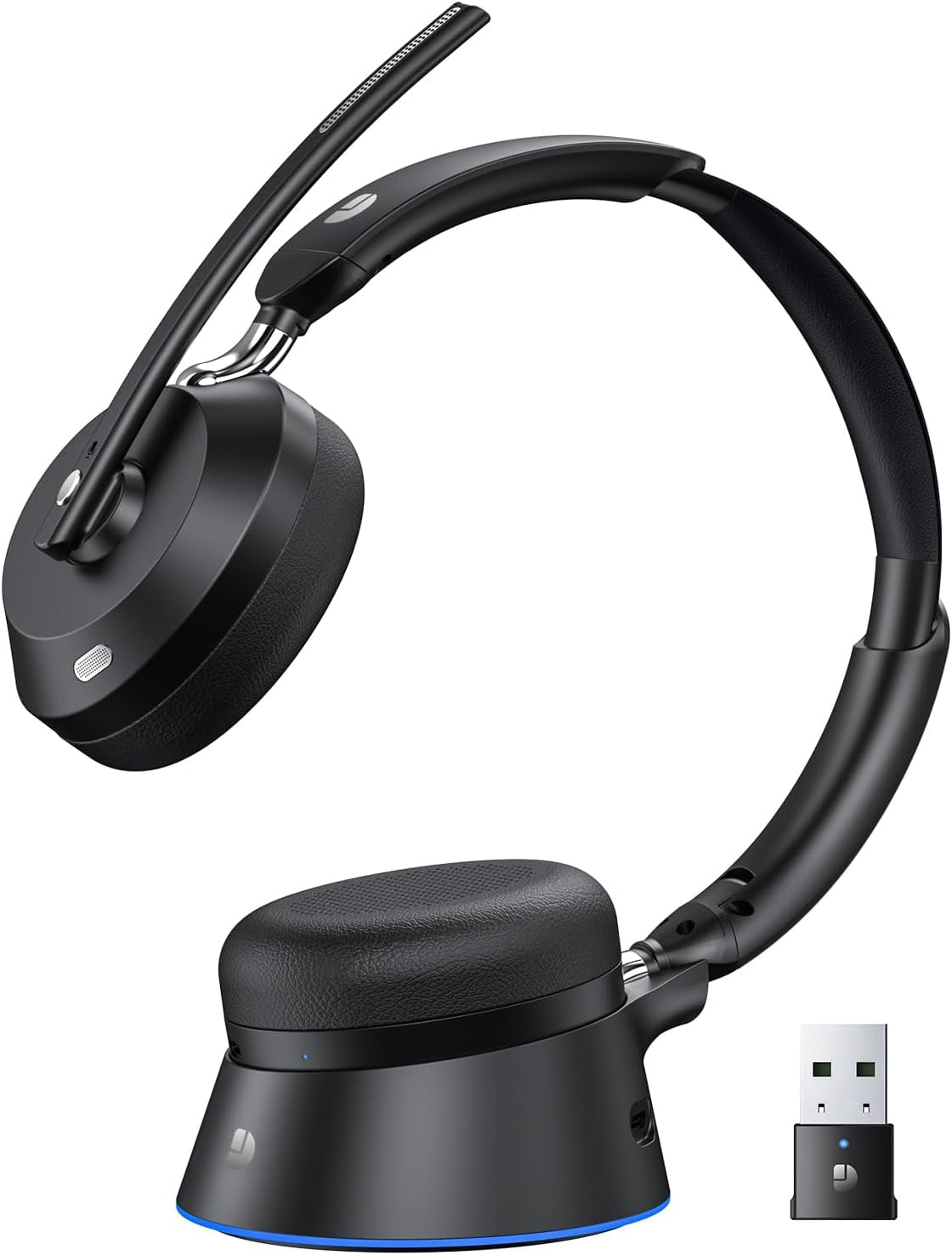 Wireless Headset with Mic for Work, Noise Cancelling Bluetooth Headset ...