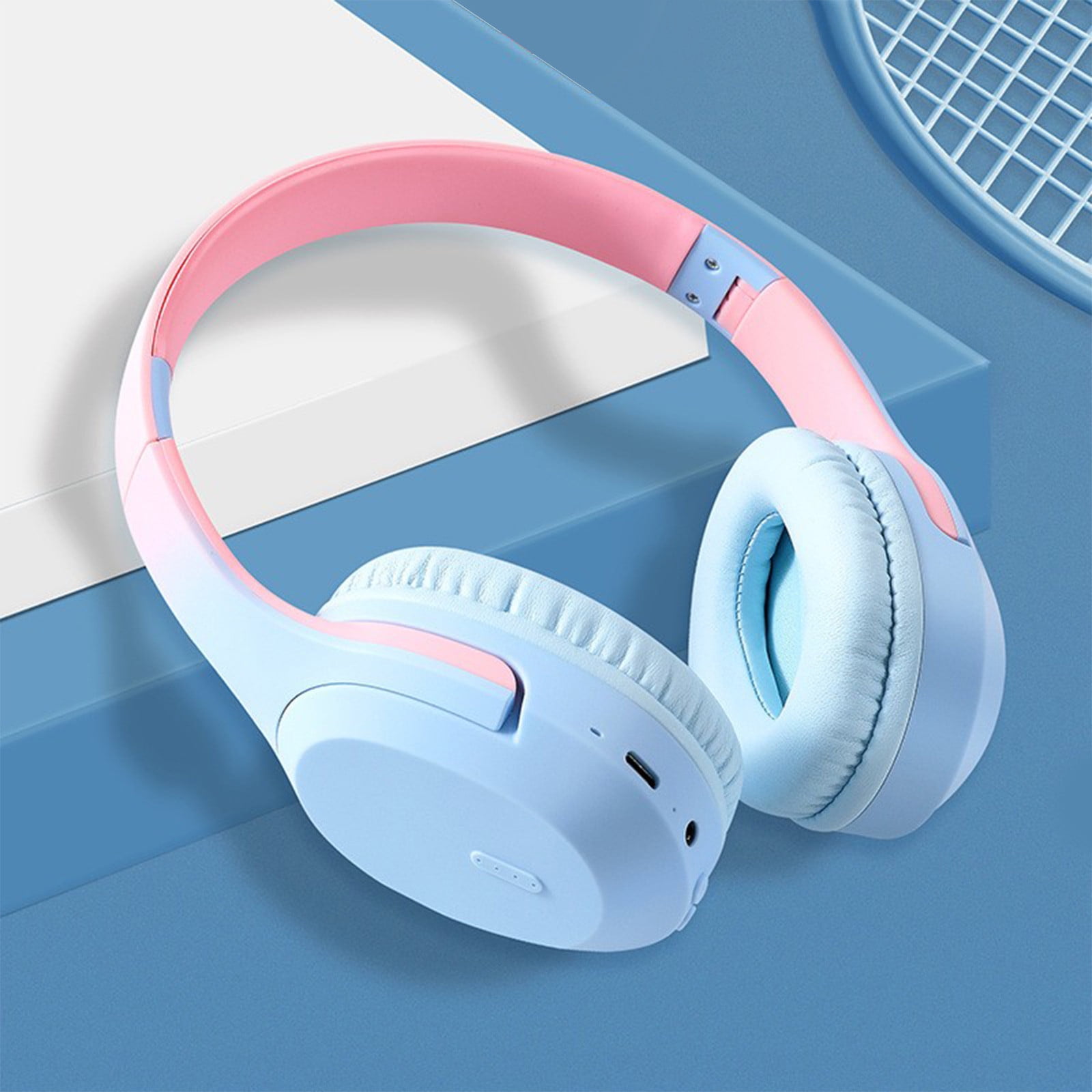 Wireless Headset with Microphone, Over Ear Computer Headsets, Wireless ...