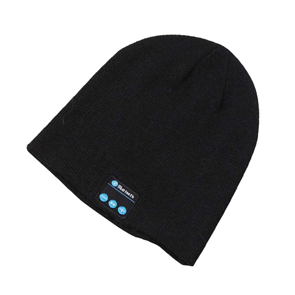 Wireless Headset Smart Cap Bluetooth Soft Warm Beanie Hat Headphone ...