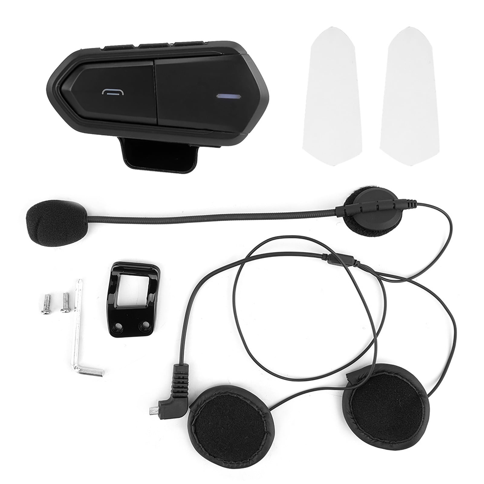 Wireless Headset for Riders, Black Bluetooth Motorcycle Helmet ...