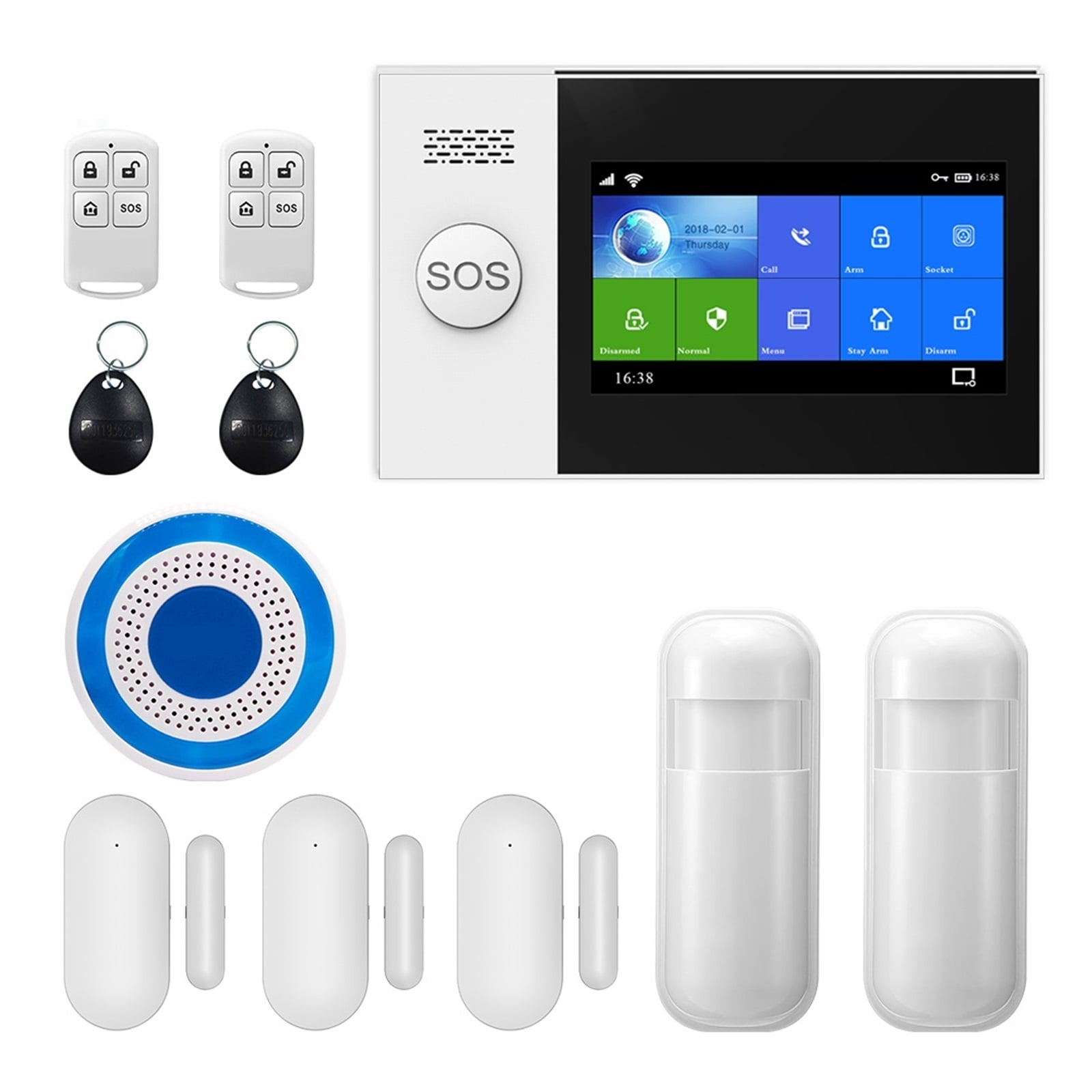 Wireless Home GSM Security Alarm System Burglar Home Security With Motion Sensor Detector ...