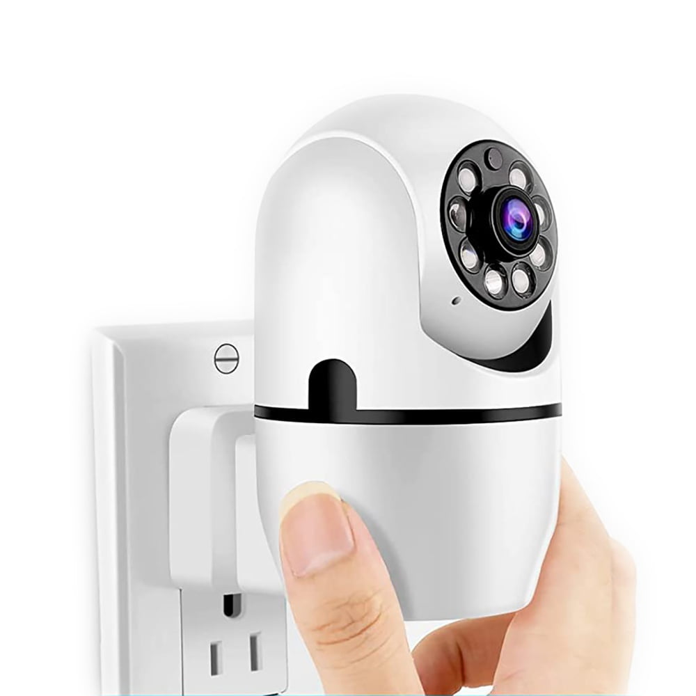 Plug in Cameras for Home Security - Indoor Camera Wireless, 360掳 View 2.4G WiFi Baby Pet Camera ...