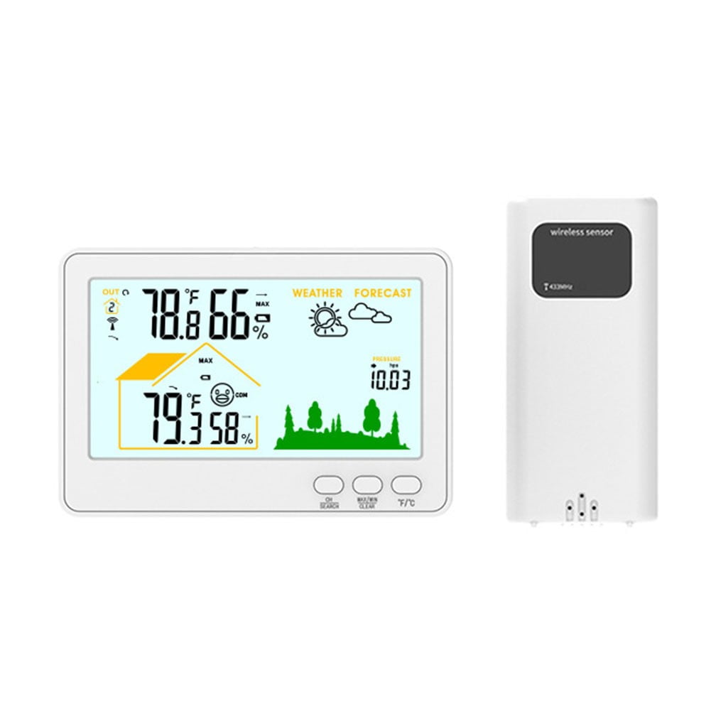 Wireless Indoor Outdoor Thermometer Hygrometer with Weather Forecast ...