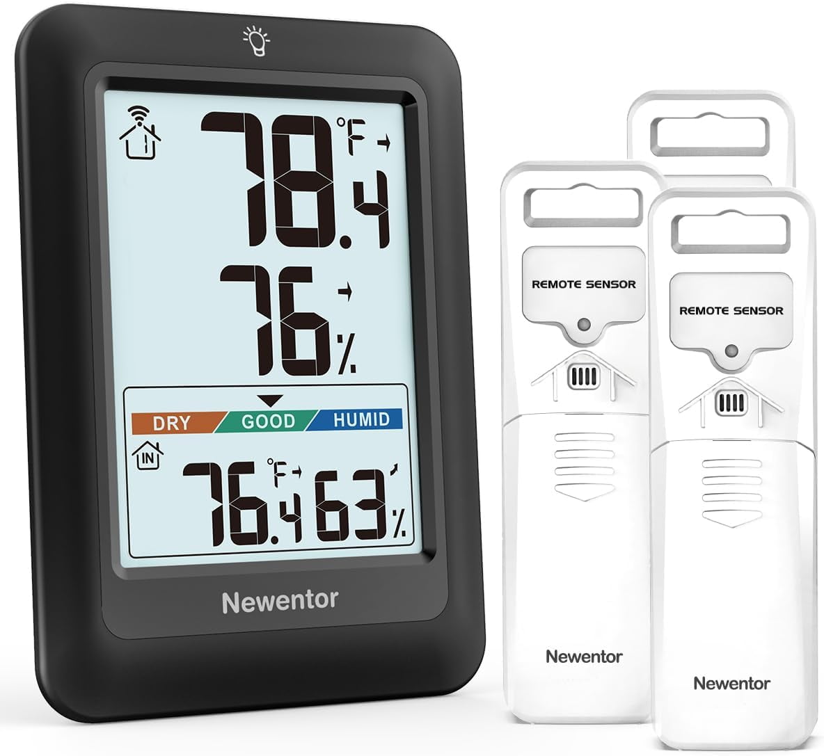 Wireless Indoor Outdoor Thermometer, Remote Temperature Monitor ...