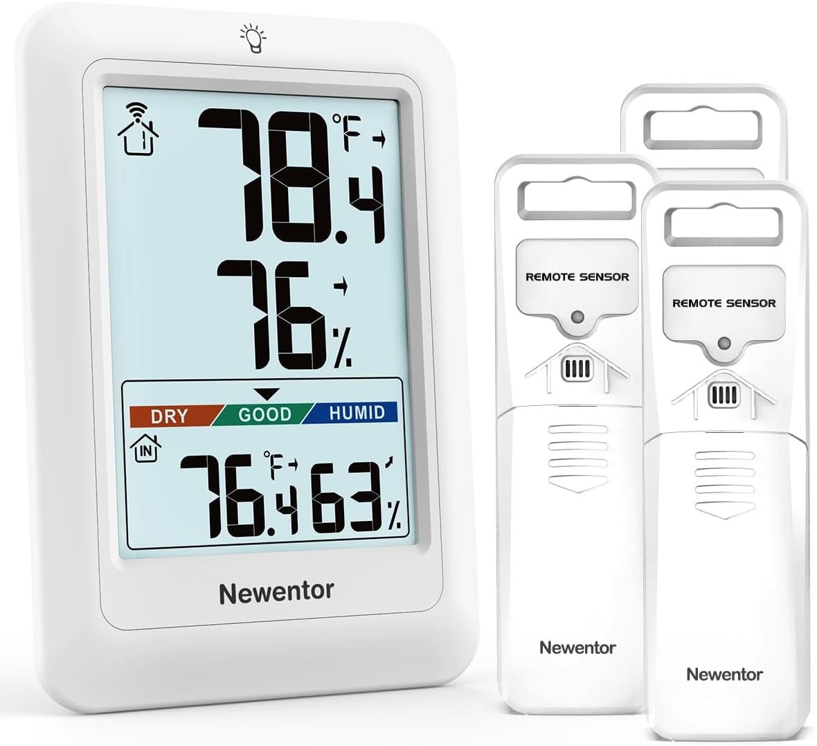 Wireless Indoor Outdoor Thermometer, Remote Temperature Monitor ...