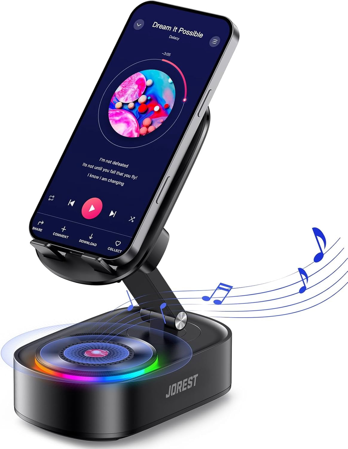 Wireless Induction Speaker,Cell Phone Stand with Bluetooth Speaker ...
