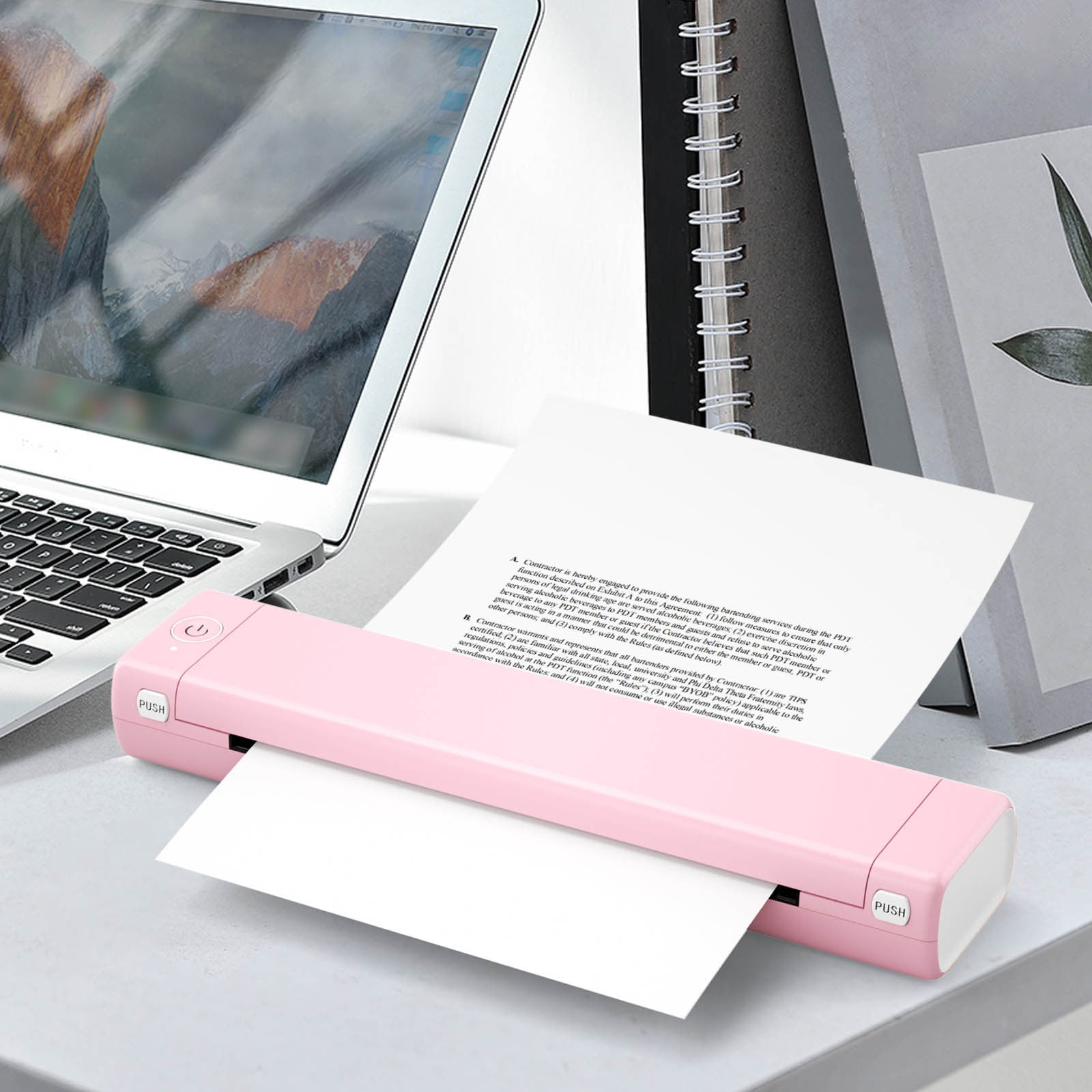 Wireless Inkless Portable Printer, A4 Size, Compact Design for Travel ...