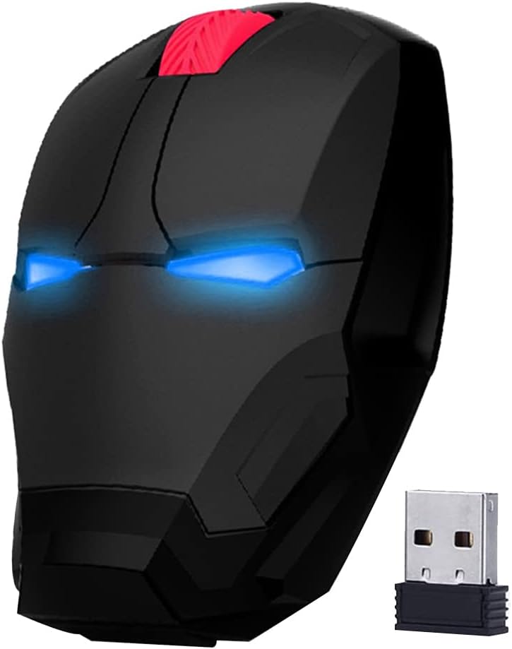 Wireless Iron Man Mouse, Noiseless Optical Mouse For Desktop Laptop Pc ...