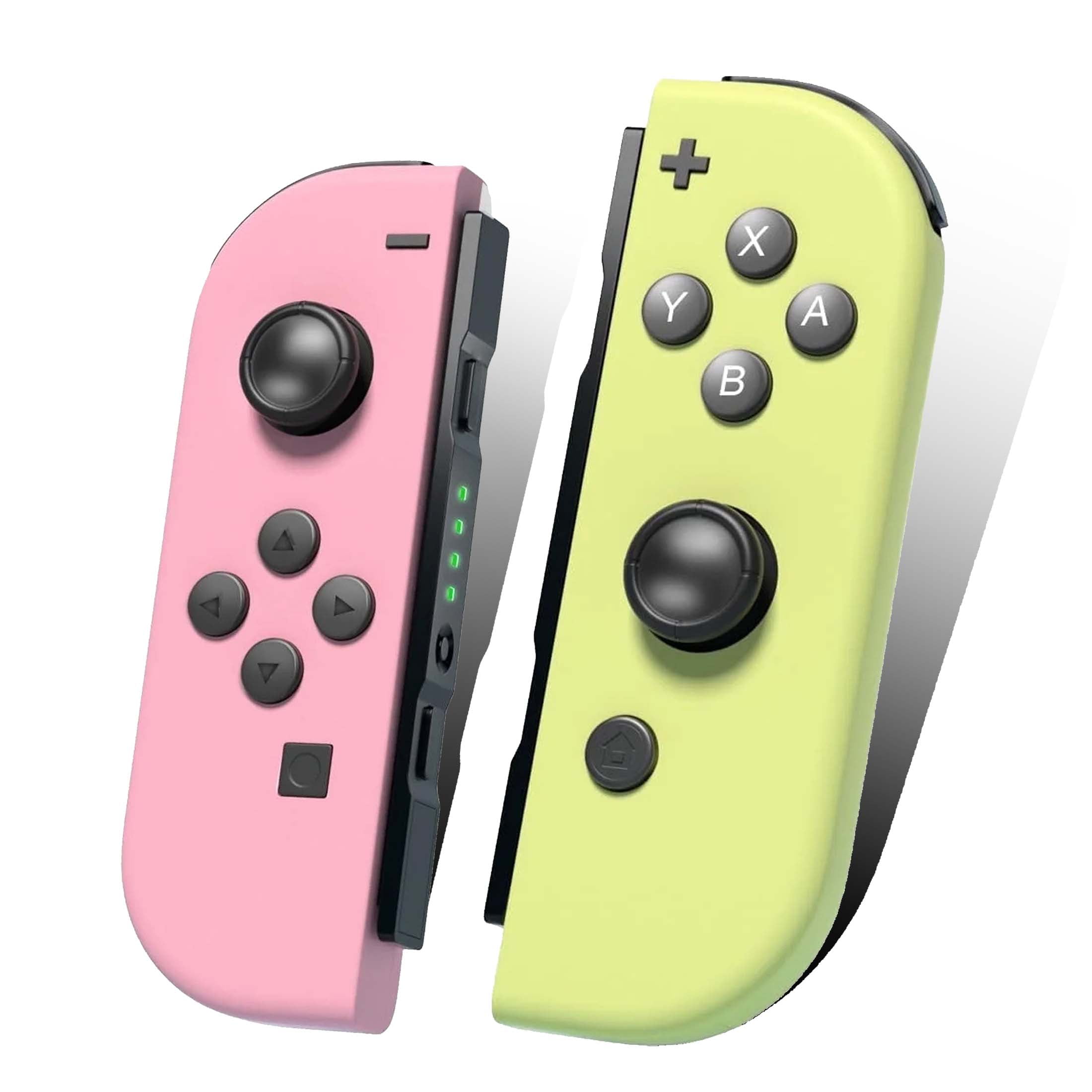 Wireless Joypad Controller Compatible with Nintendo Switch (L/R) -Pink/Yellow,Support Motion ...