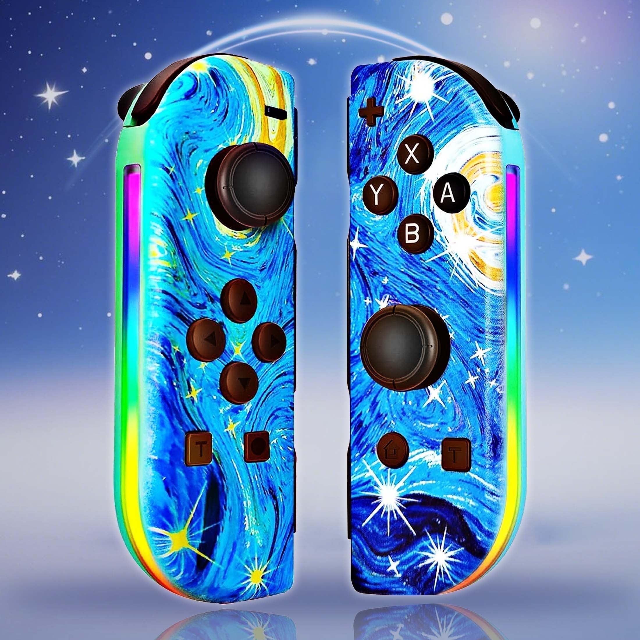 Wireless Game Controller (L/R) Compatible for Nintendo Switch/Lite/OLED Controller-Support RGB ...