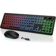 Wireless Keyboard And Mouse Backlit, Quiet Light Up Keys, Tilt Legs ...
