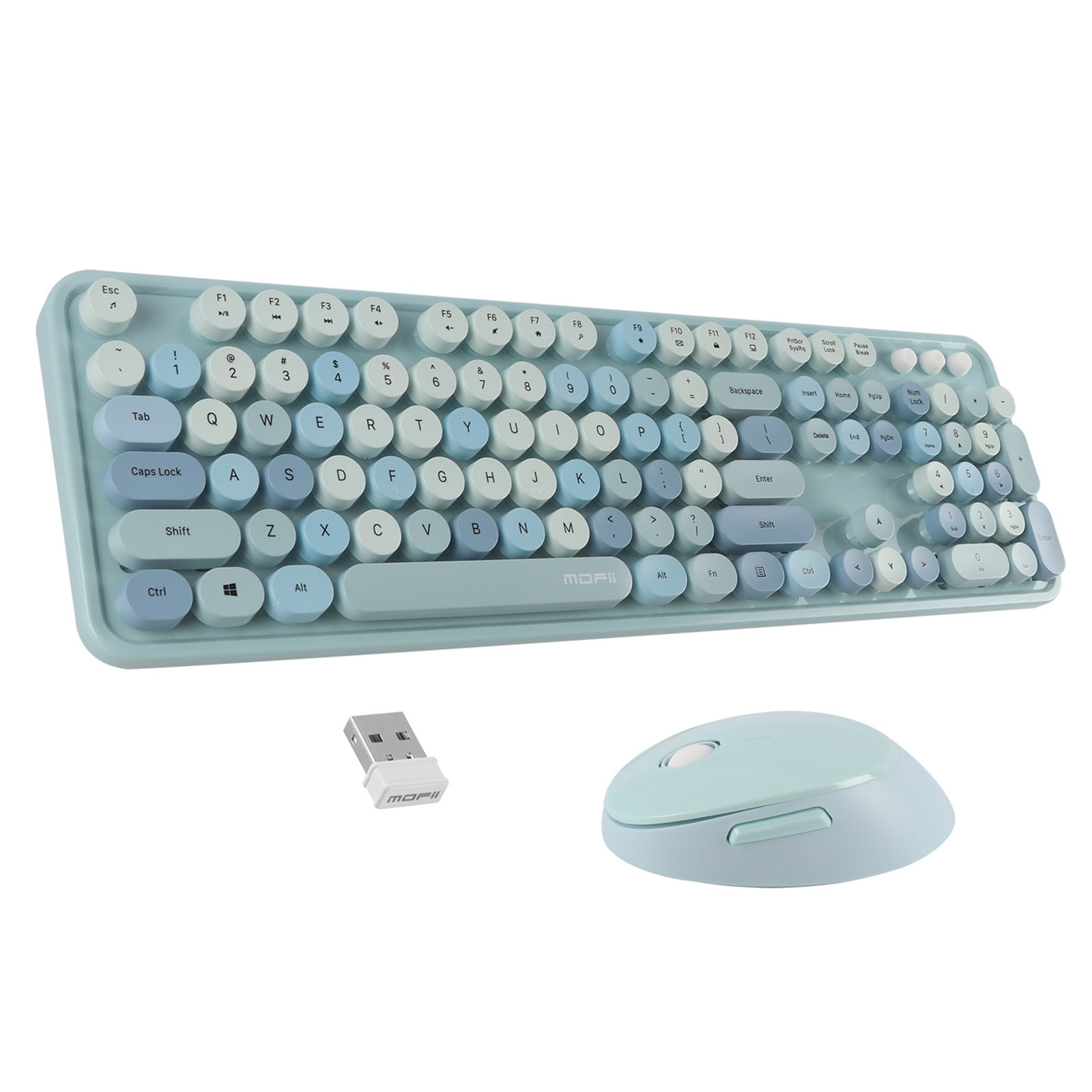 Wireless Keyboard And Mouse Set 2.4G Wireless Keyboard Punk Keycap /PC ...