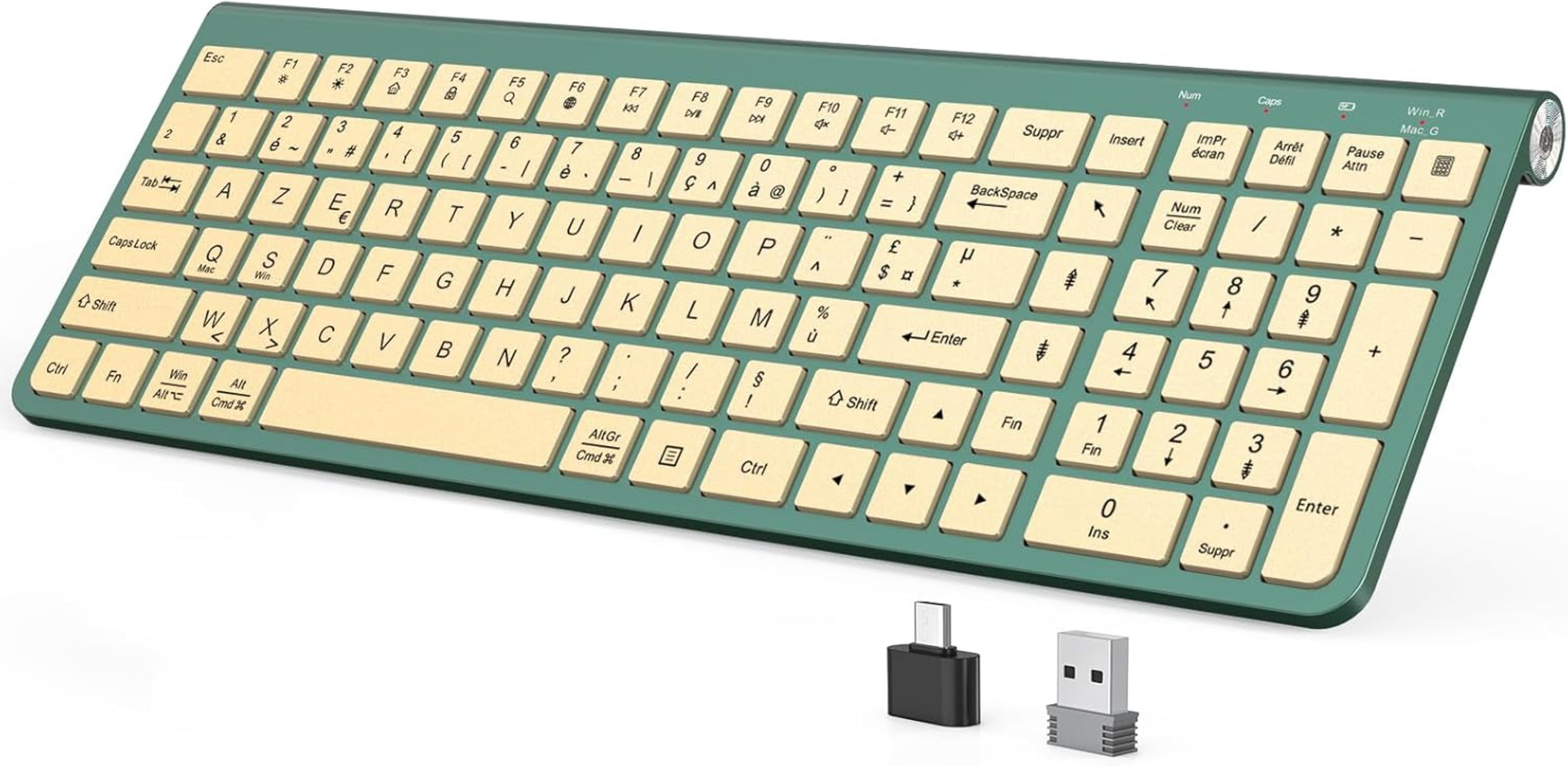 Wireless Keyboard, Ergonomic,Dustproof,2.4G Slim and Compact Quiet ...