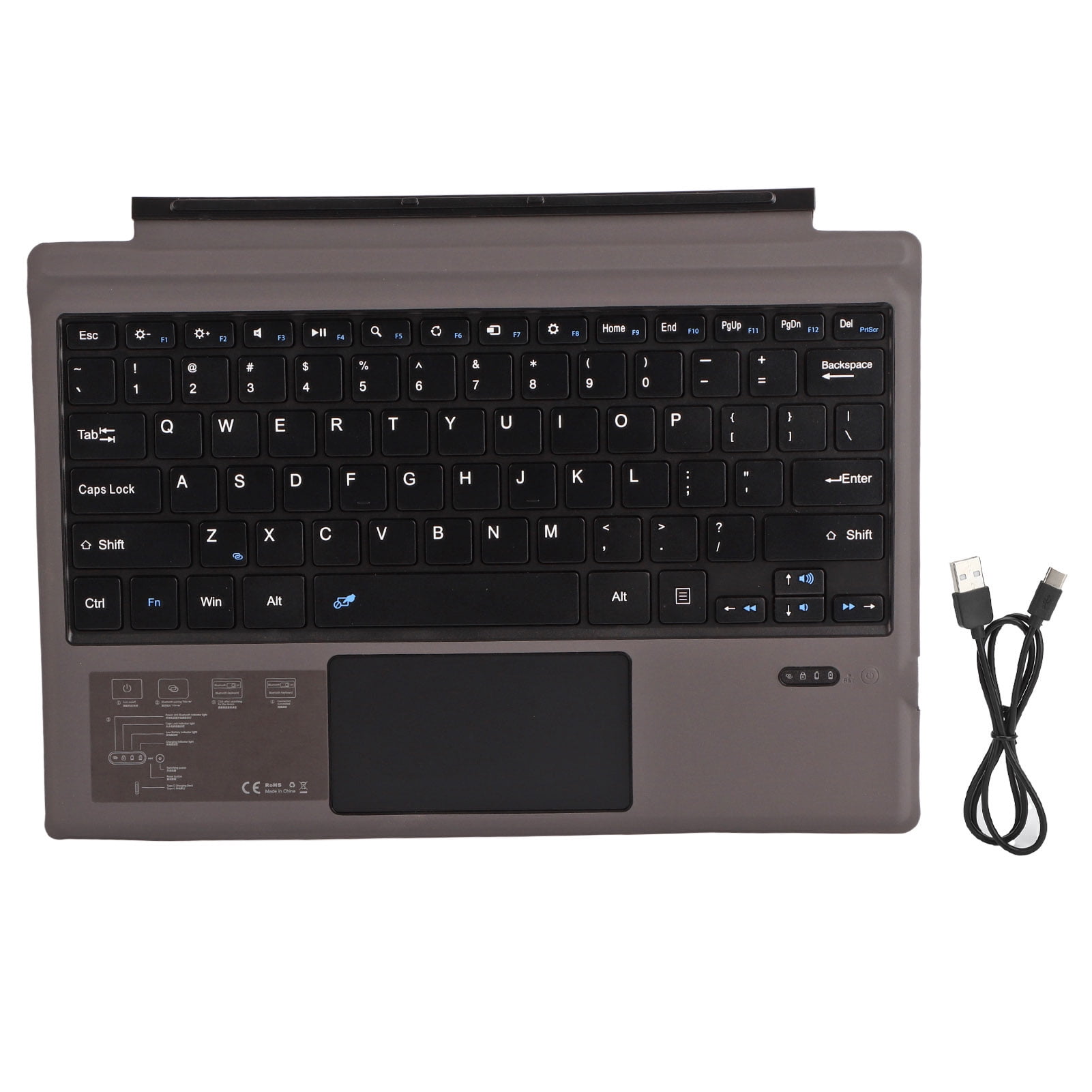 Wireless Keyboard Laptop Replacement Palmrest Touchpad Case Computer ...