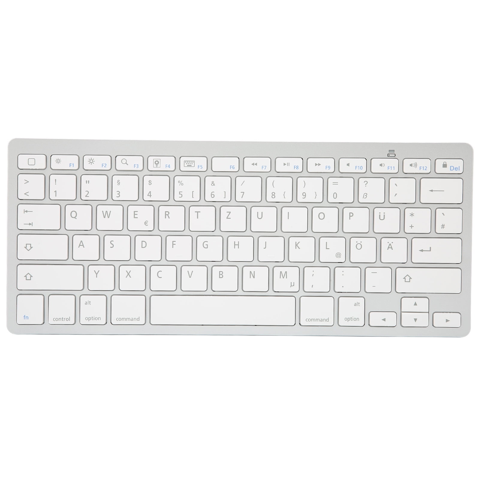 Wireless Keyboard Mini 78 Keys Ultra Thin Portable White Computer ...
