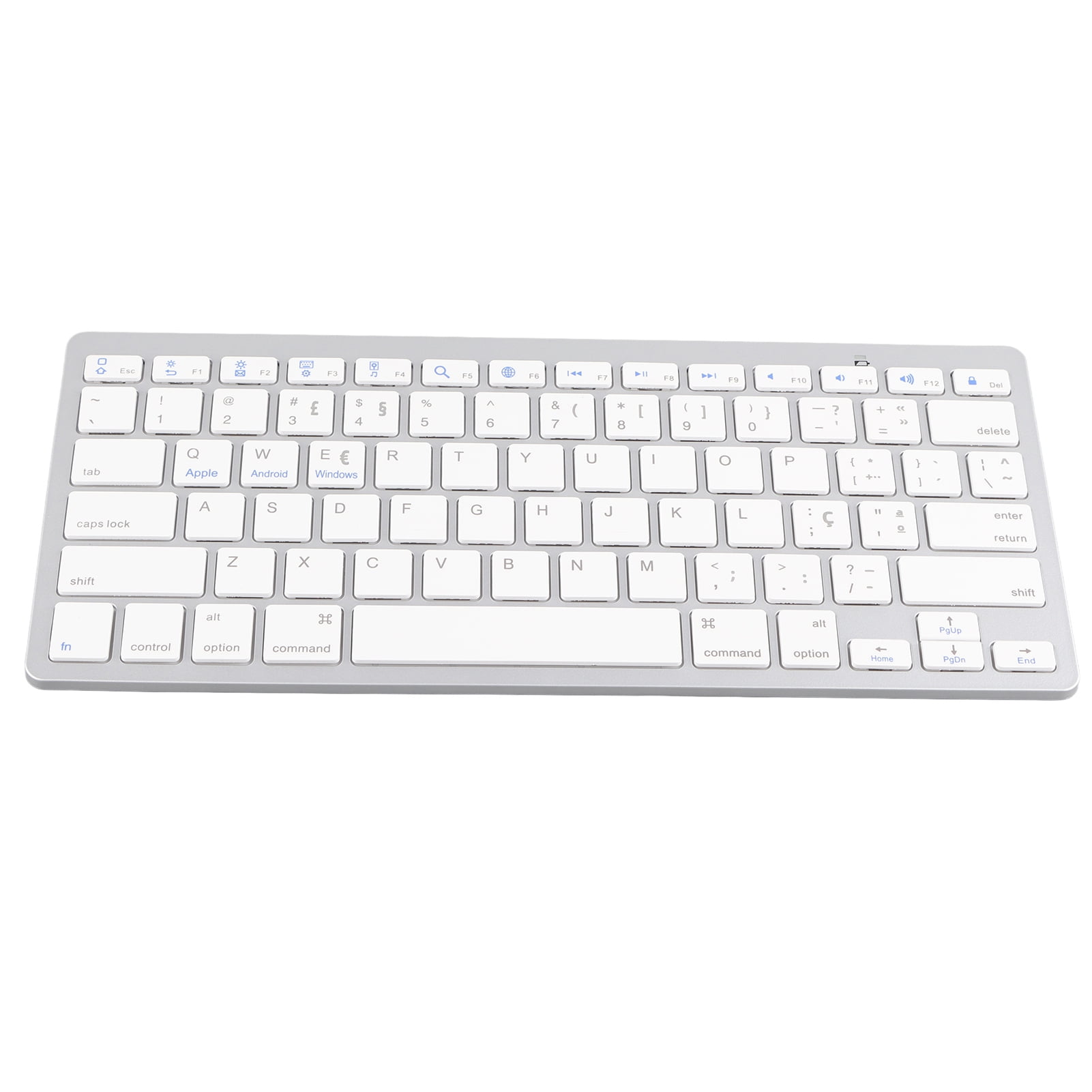 Wireless Keyboard Mini 78 Keys Ultra Thin Portable White Computer ...