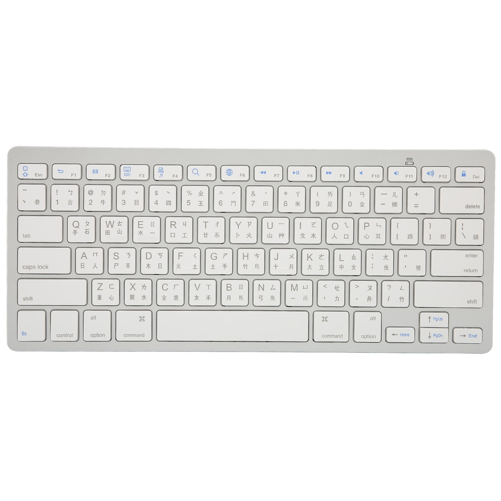 Wireless Keyboard Mini 78 Keys Ultra Thin Portable White Computer ...