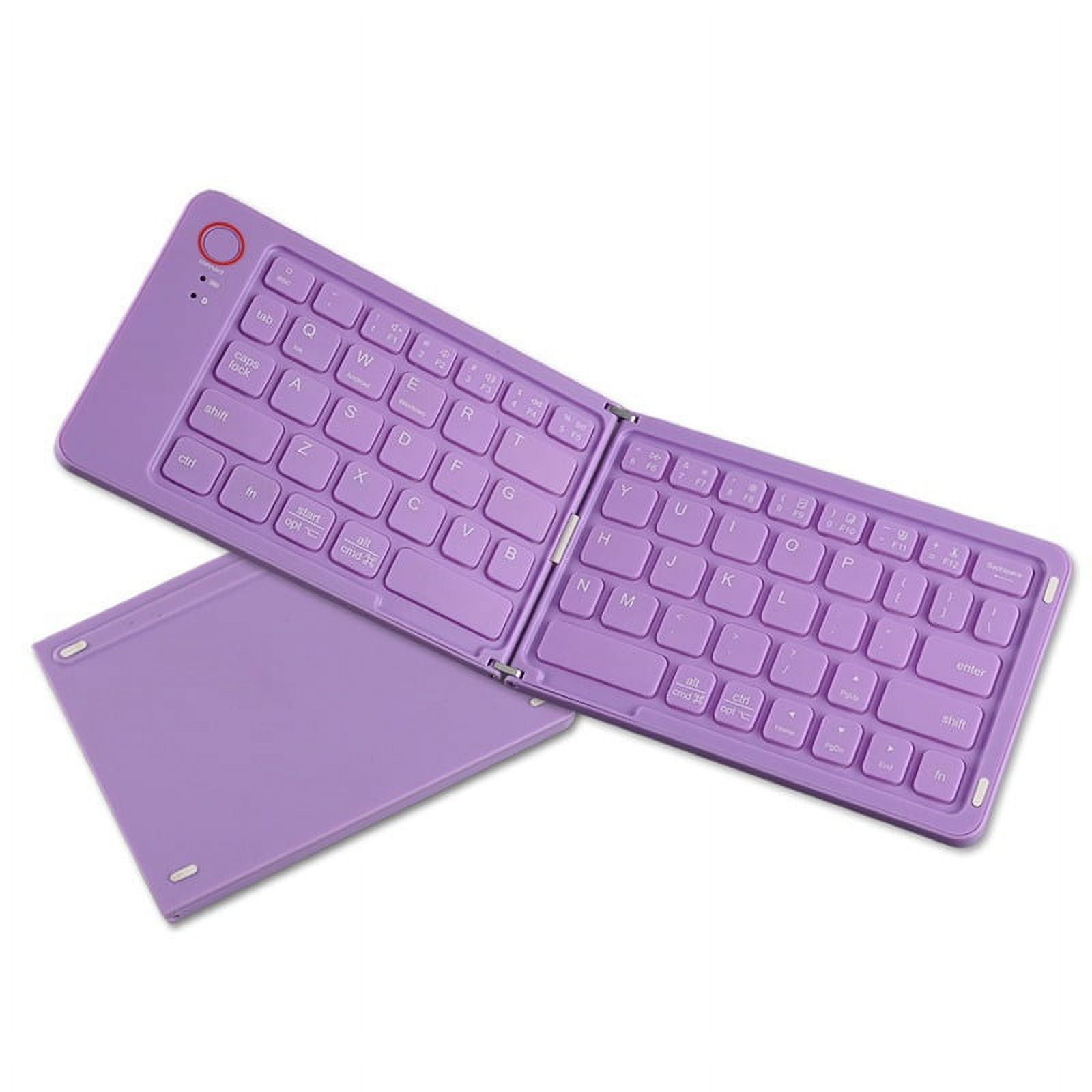 Wireless Keyboard Mini Foldable Bluetooth Ultra-Slim Travel Portable ...