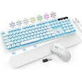 Wireless Keyboard and Mouse Backlit - Typewriter Keyboard with Retro ...