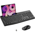 Wireless Keyboard and Mouse Combo, 2.4G Quiet Wireless Computer ...