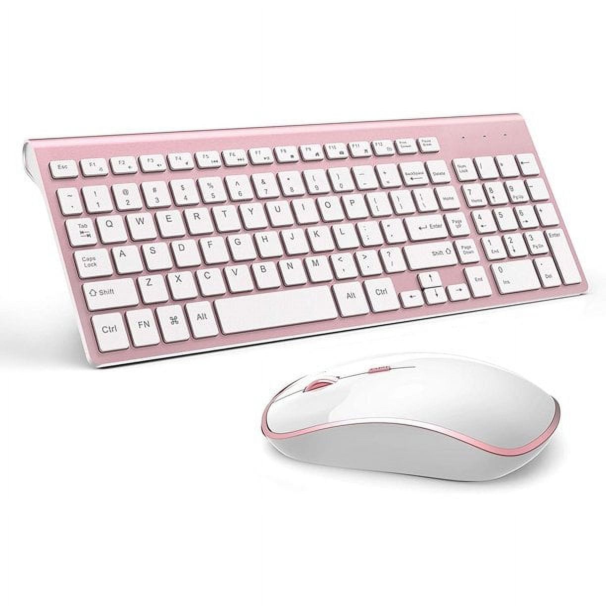 Wireless Keyboard Mouse Combo, 2.4G USB Compact and Slim Wireless ...