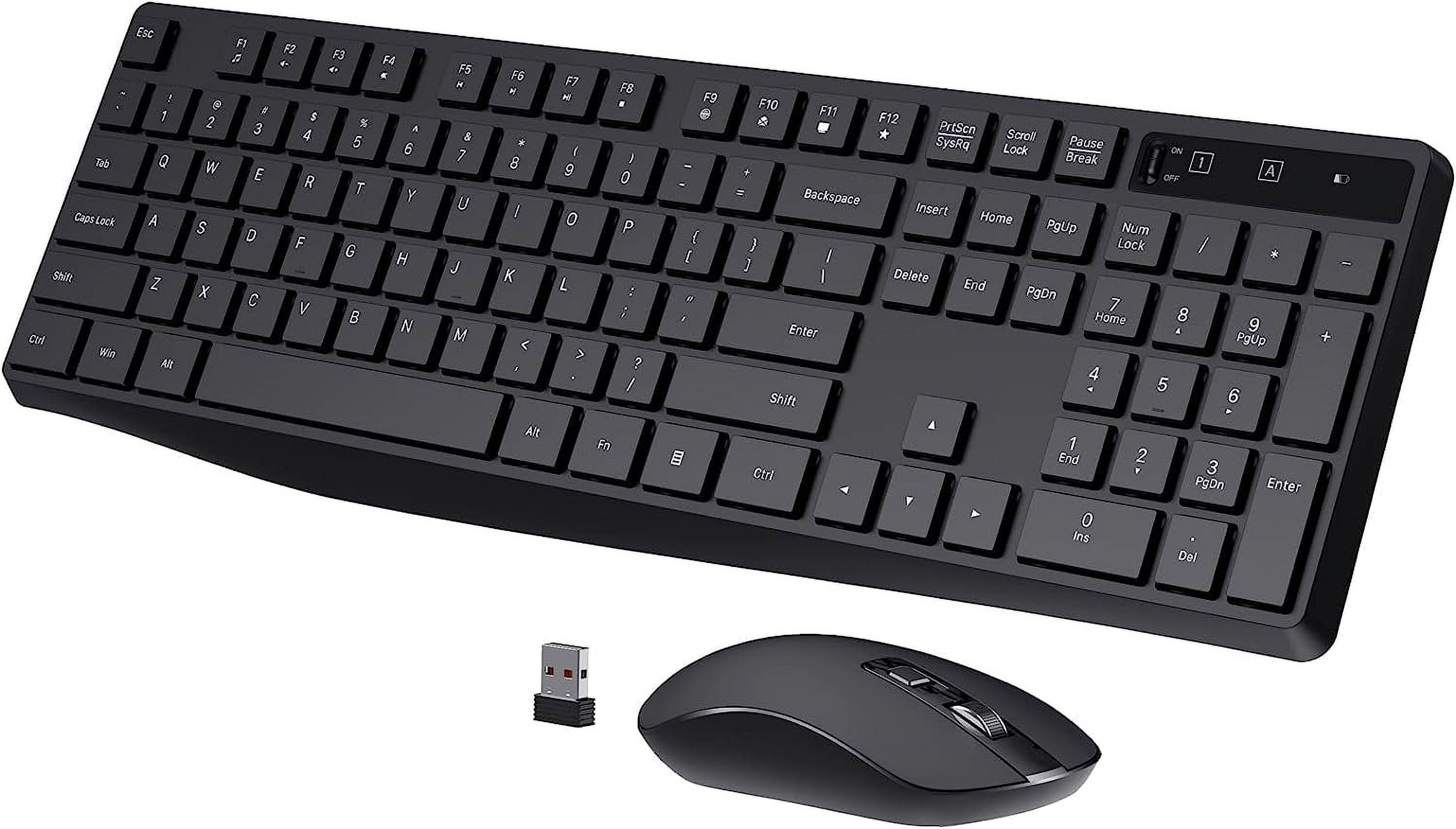 Wireless Keyboard and Mouse Combo 2.4G USB Cordless Mouse and Keyboard ...