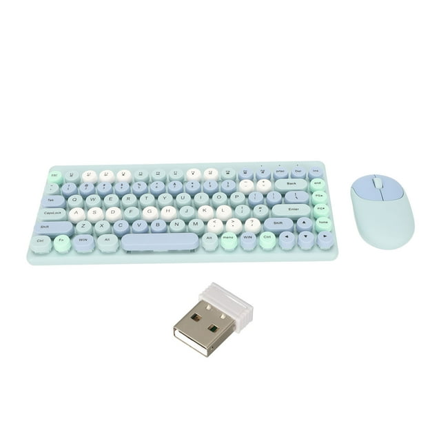 Wireless Keyboard Mouse Combo 2 4ghz Wireless Mouse 86 Keys Colorful