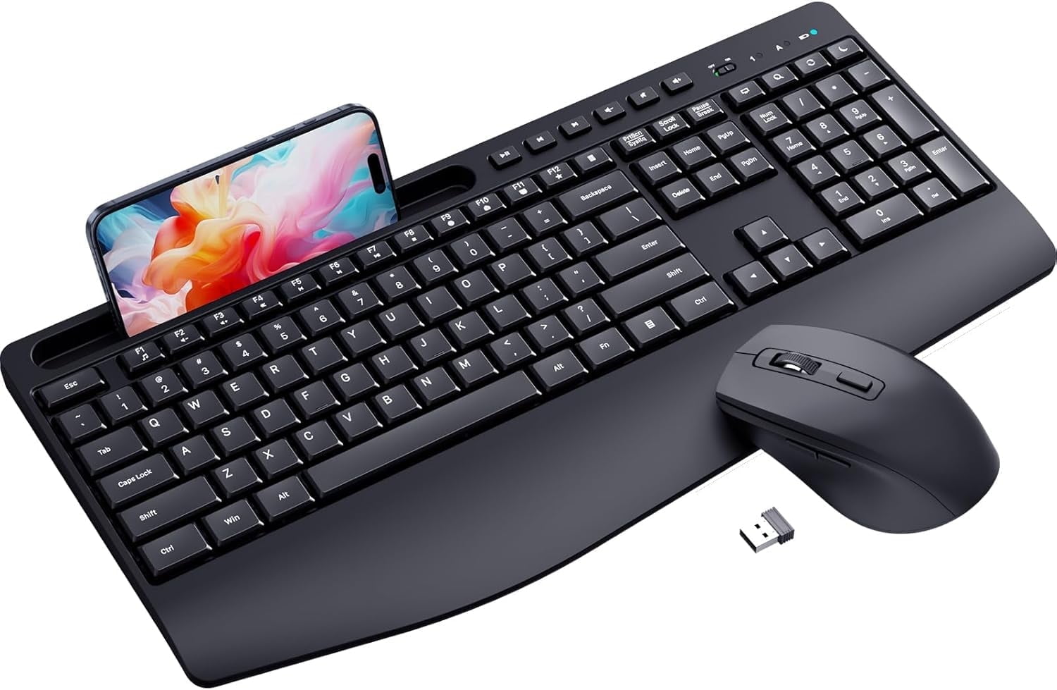 Wireless Keyboard and Mouse Combo, Chumajor Ergonomic Computer Keyboard ...