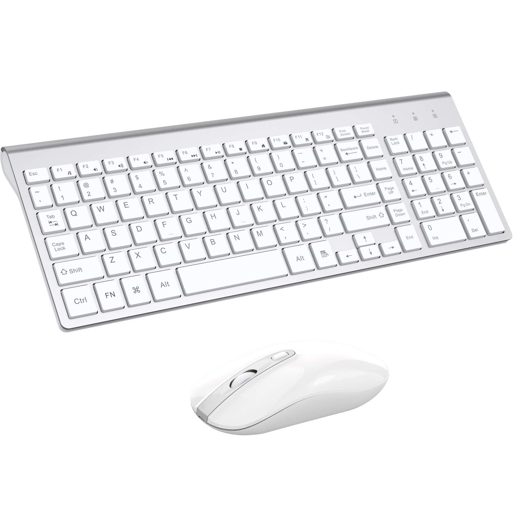 Cimetech Quiet Ergonomic Wireless Keyboard Mouse Combo 2 4g Ultra Thin Design For Pc And Laptop