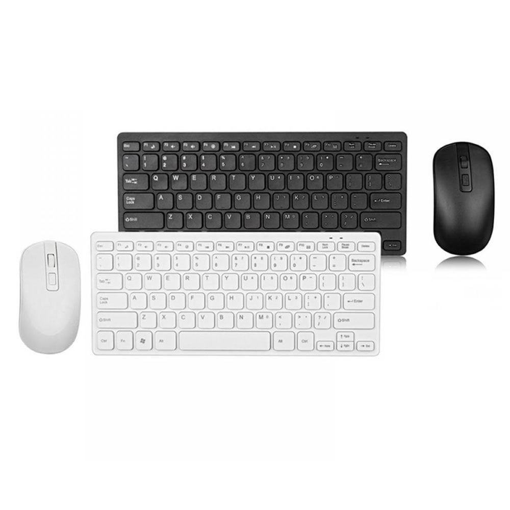 Wireless Keyboard Mouse Combo, Compact Full Size Wireless Keyboard and ...