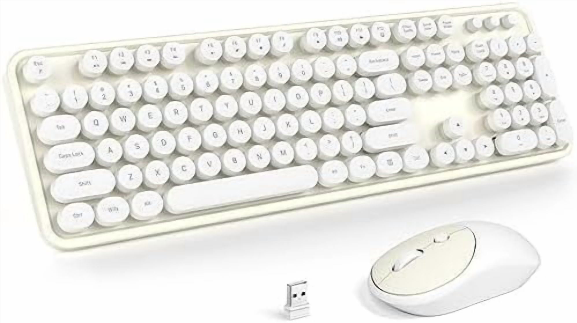 Wireless Keyboard and Mouse Combo, Computer Full Size 2.4G Plug and ...