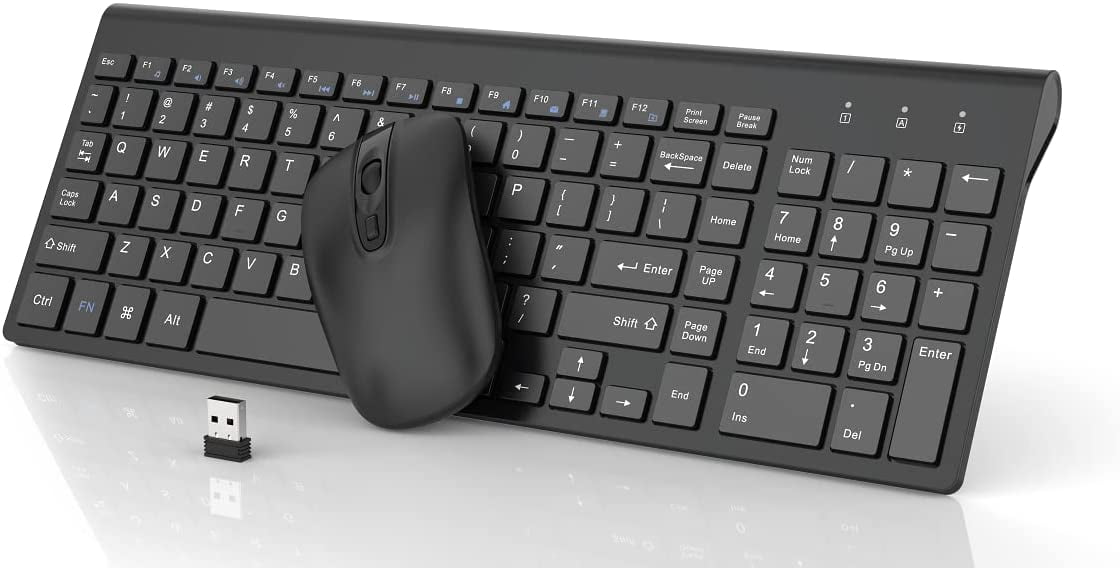 Wireless Keyboard Mouse Combo, Energy Saving Silent Ultra - Thin Full ...
