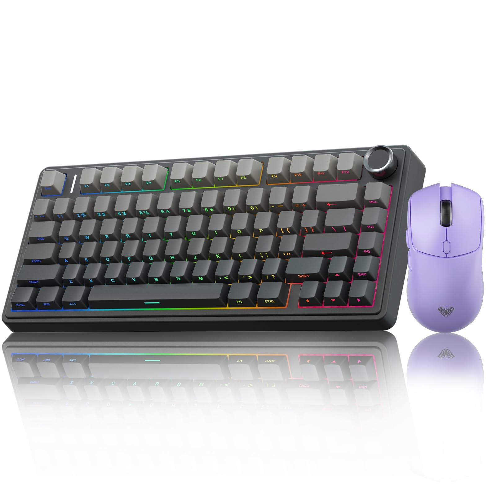 Wireless Keyboard and Mouse Combo, F75 Pro Wireless Mechanical Keyboard ...