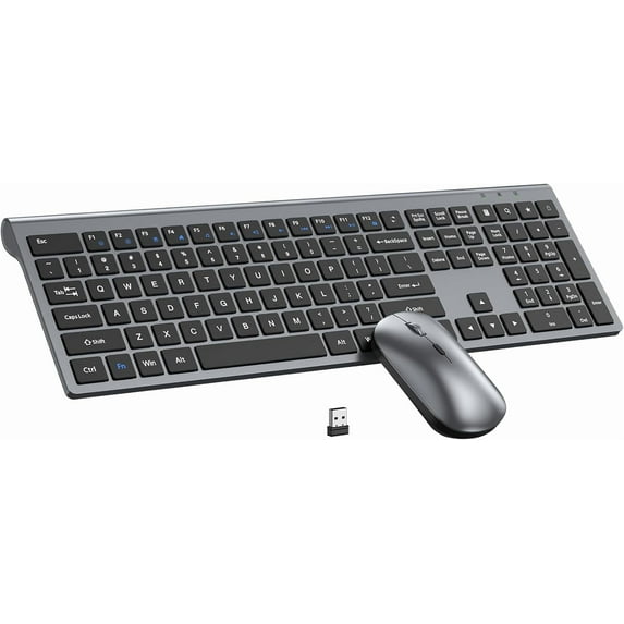 Wireless Keyboard and Mouse Combo, Full Size Mouse, Long Battery Life ...
