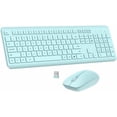 Wireless Keyboard and Mouse Combo, Full Size Silent Ergonomic Keyboard ...