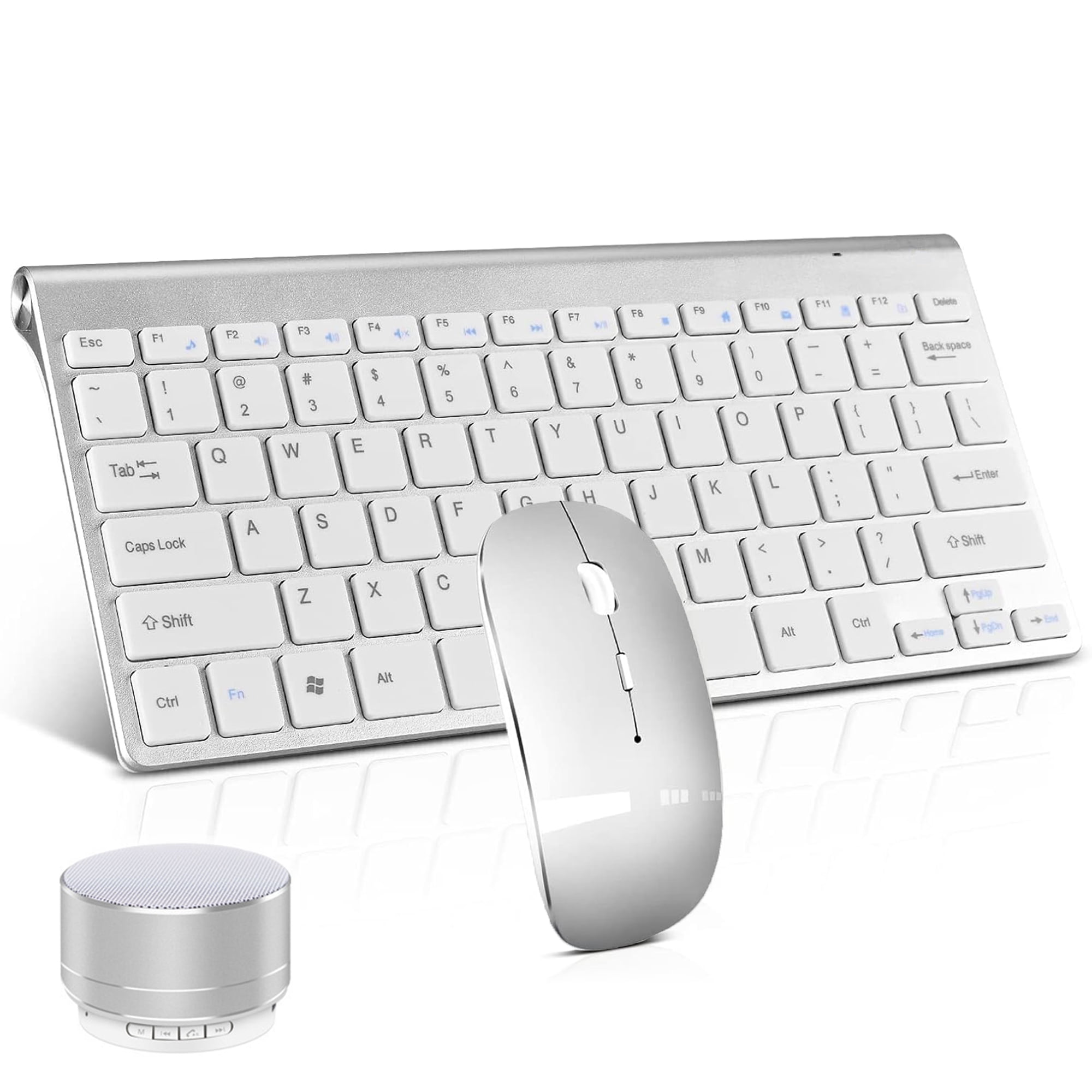 Wireless Keyboard and Mouse Combo, Portable Bluetooth Keyboard and ...