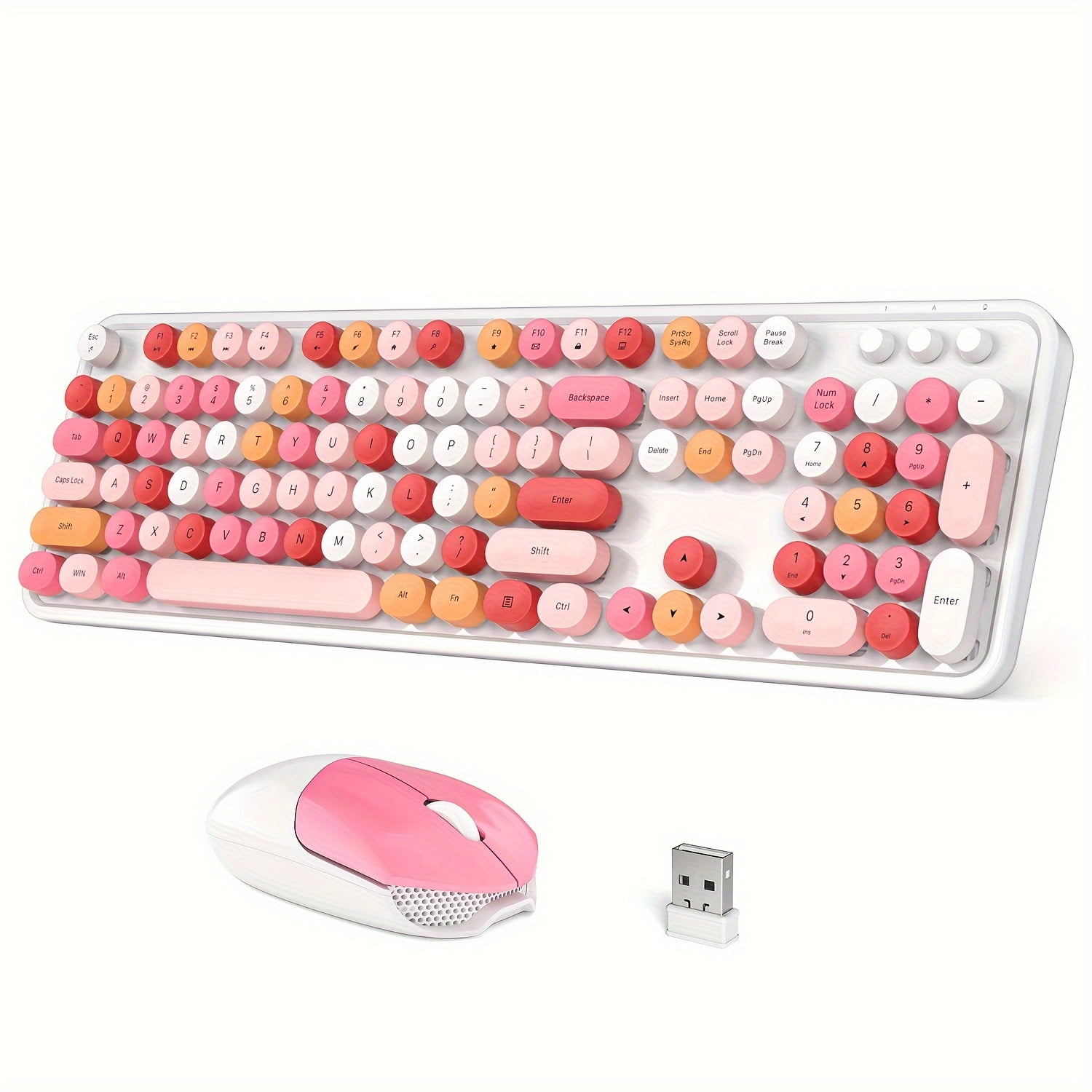 FANRUINA Wireless Keyboard And Mouse Combo, USB 2.4GHz Full Size ...