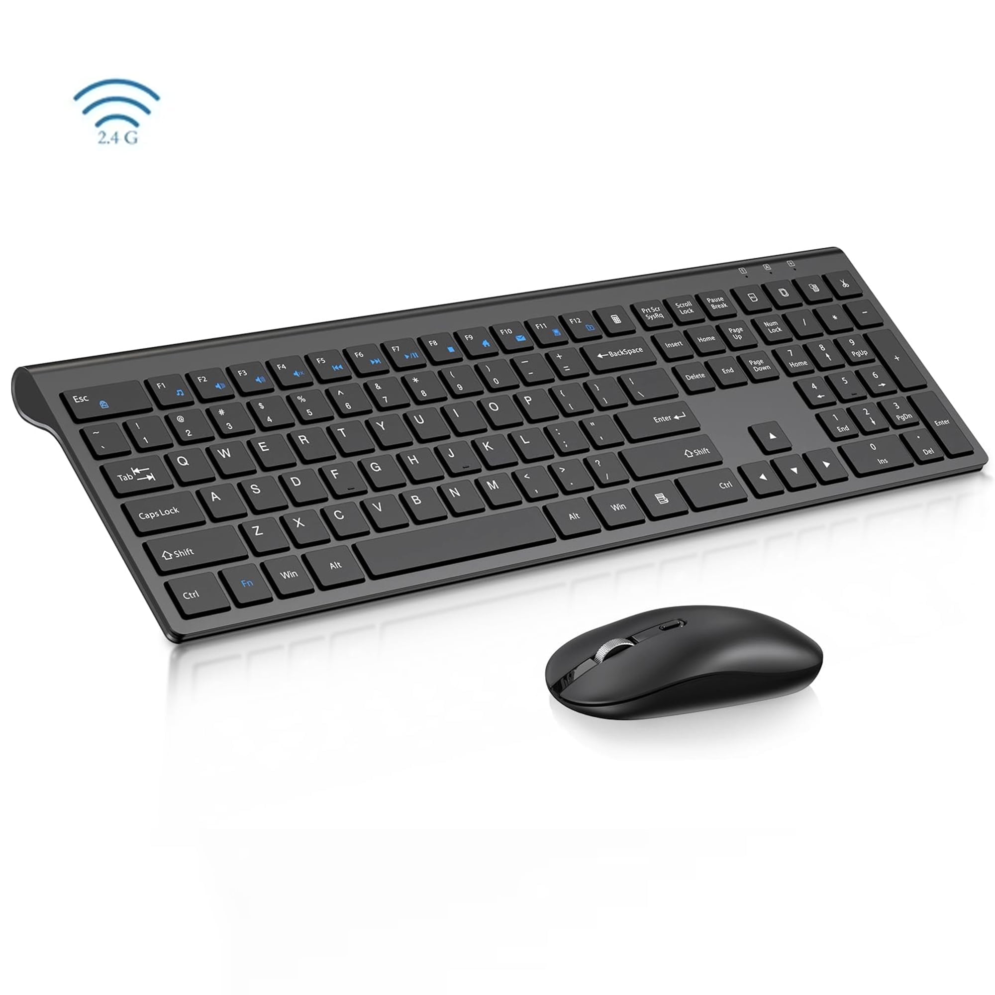 Cimetech 2 4g Wireless Keyboard And Mouse Combo Full Sized 3 Level Dpi Usb For Pc Windows