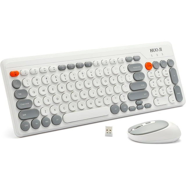 Wireless Keyboard and Mouse Combos, 2.4GHz USB Receiver Plug and Play ...