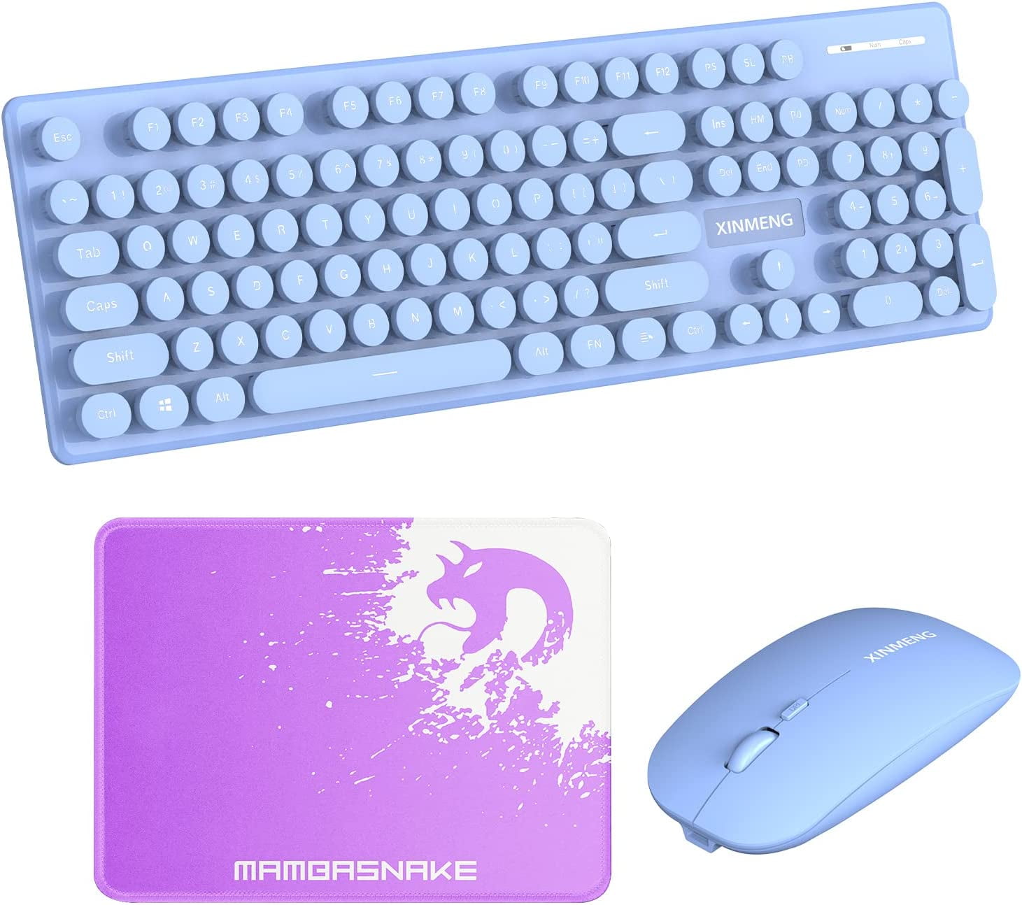 Wireless Keyboard Mouse Combos, Typewriter Flexible Keys Office Full ...