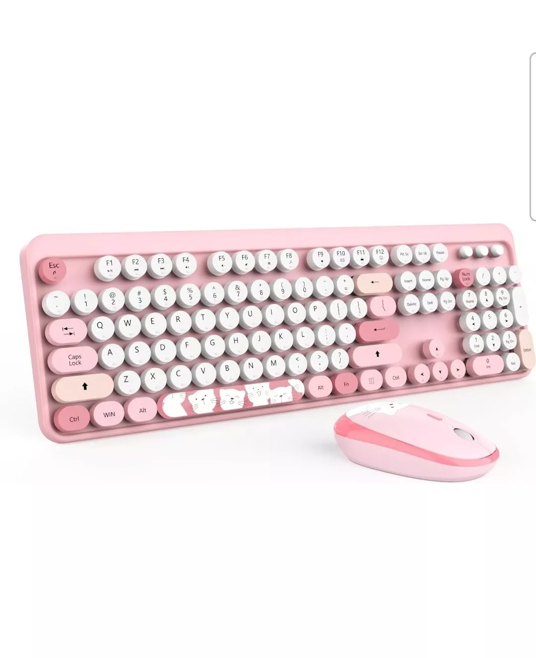 Wireless Keyboard and Mouse Set, 2.4GHz Ultra-Slim USB Keyboard and ...